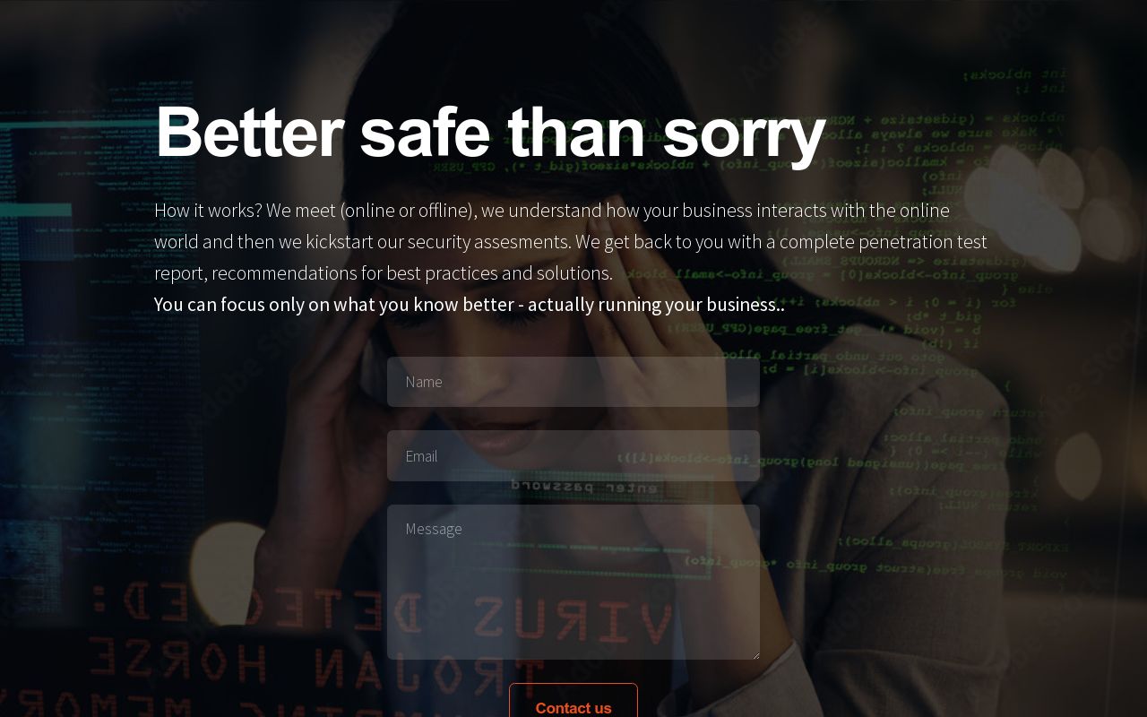 Better safe than sorry